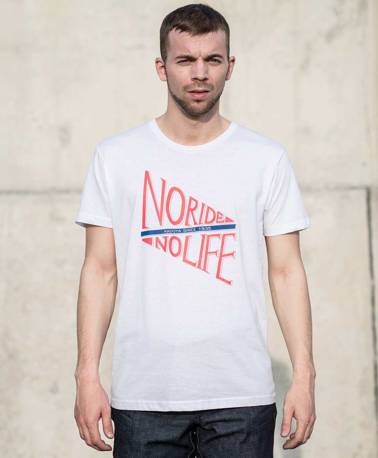 T-shirt Bike Wear | Kadoya Official Online Shop | NO RIDE NO LIFE -T / White