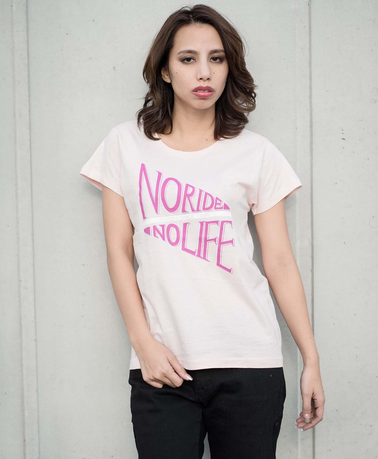 T-shirt Bike Wear | Kadoya Official Online Shop | NO RIDE NO LIFE -T / Pink (Women's)