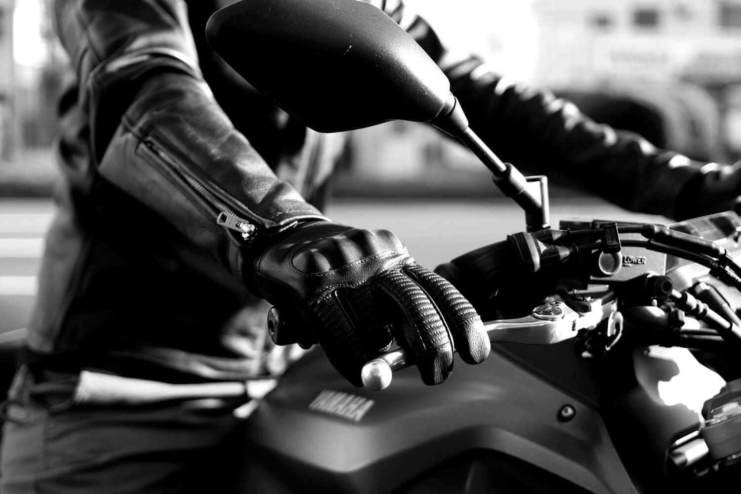Gloves with protection to match the leather jacket…